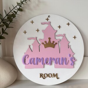 Princess Castle Name Sign Princess Door Sign Girls Door Sign Girls ...