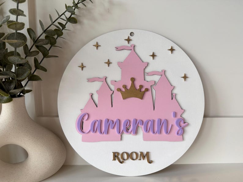 Princess Castle Name Sign Princess Door Sign Girls Door Sign Girls ...