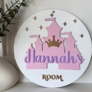 Princess Castle Name Sign Princess Door Sign Girls Door Sign Girls ...