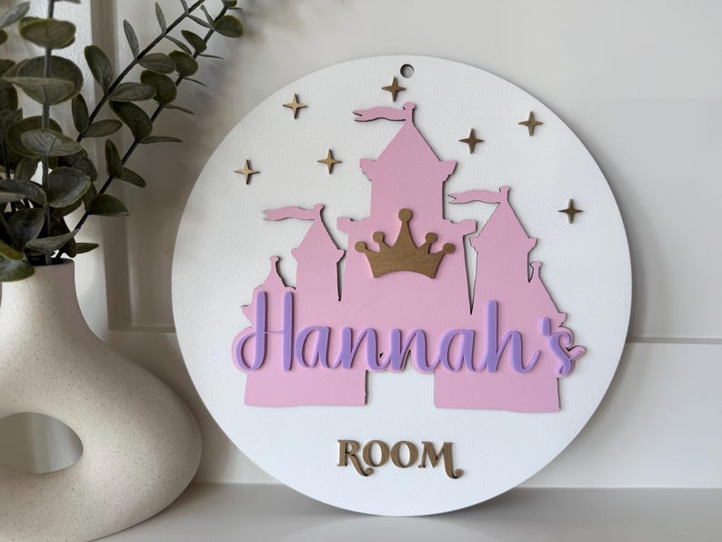Princess Castle Name Sign Princess Door Sign Girls Door Sign Girls ...