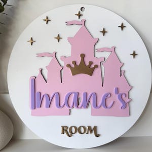 Princess Castle Name Sign Princess Door Sign Girls Door Sign Girls ...
