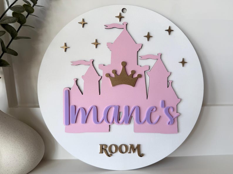 Princess Castle Name Sign Princess Door Sign Girls Door Sign Girls ...