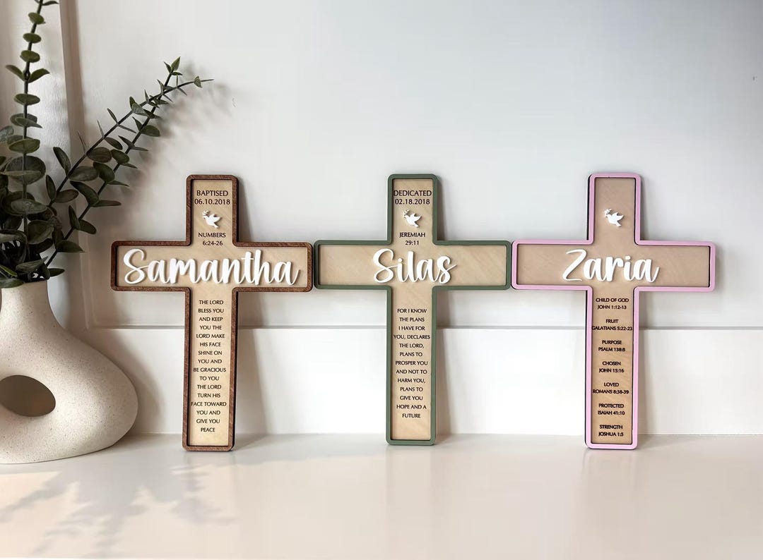 Baptism Cross Dedication Cross Baptism Gift Custom Baptism Cross ...