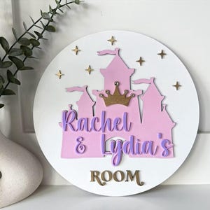 Princess Castle Name Sign Princess Door Sign Girls Door Sign Girls ...