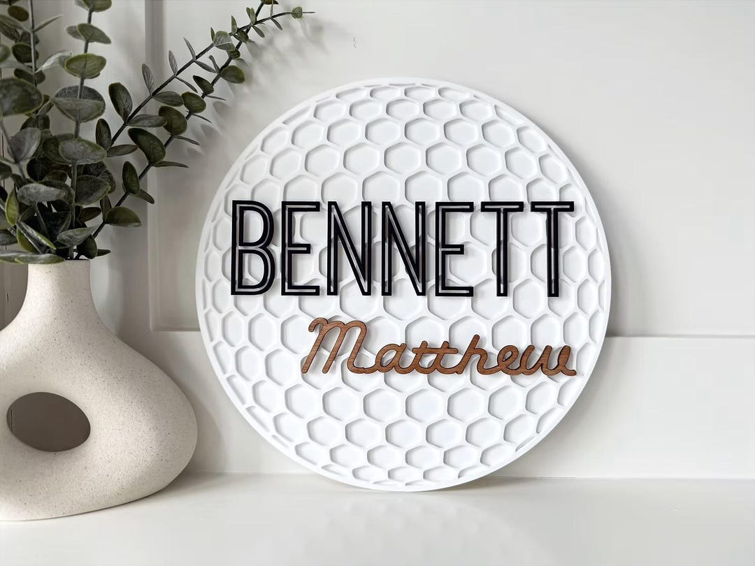 Personalized Golf Ball Name Sign for Golf Theme Room Sports Theme ...