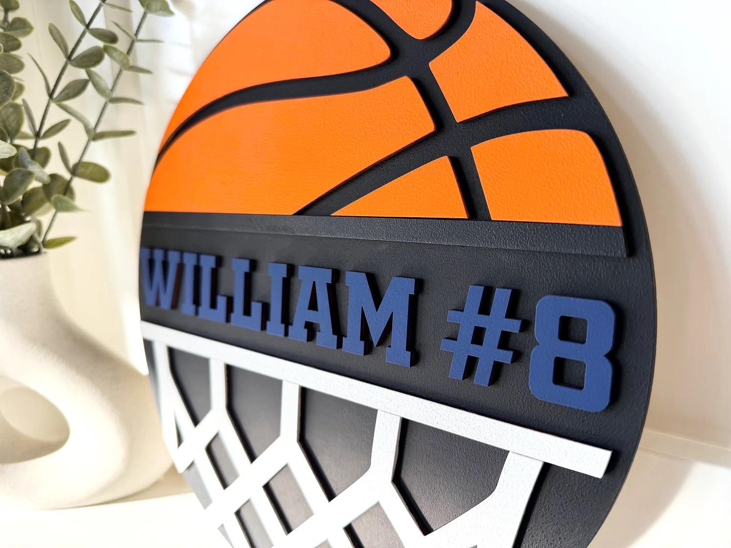 Basketball Door Sign Custom Basketball Team Sign Basketball Tournament ...