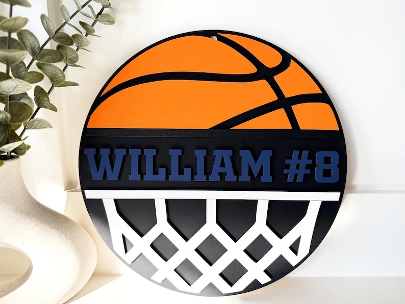 Basketball Door Sign Custom Basketball Team Sign Basketball Tournament ...