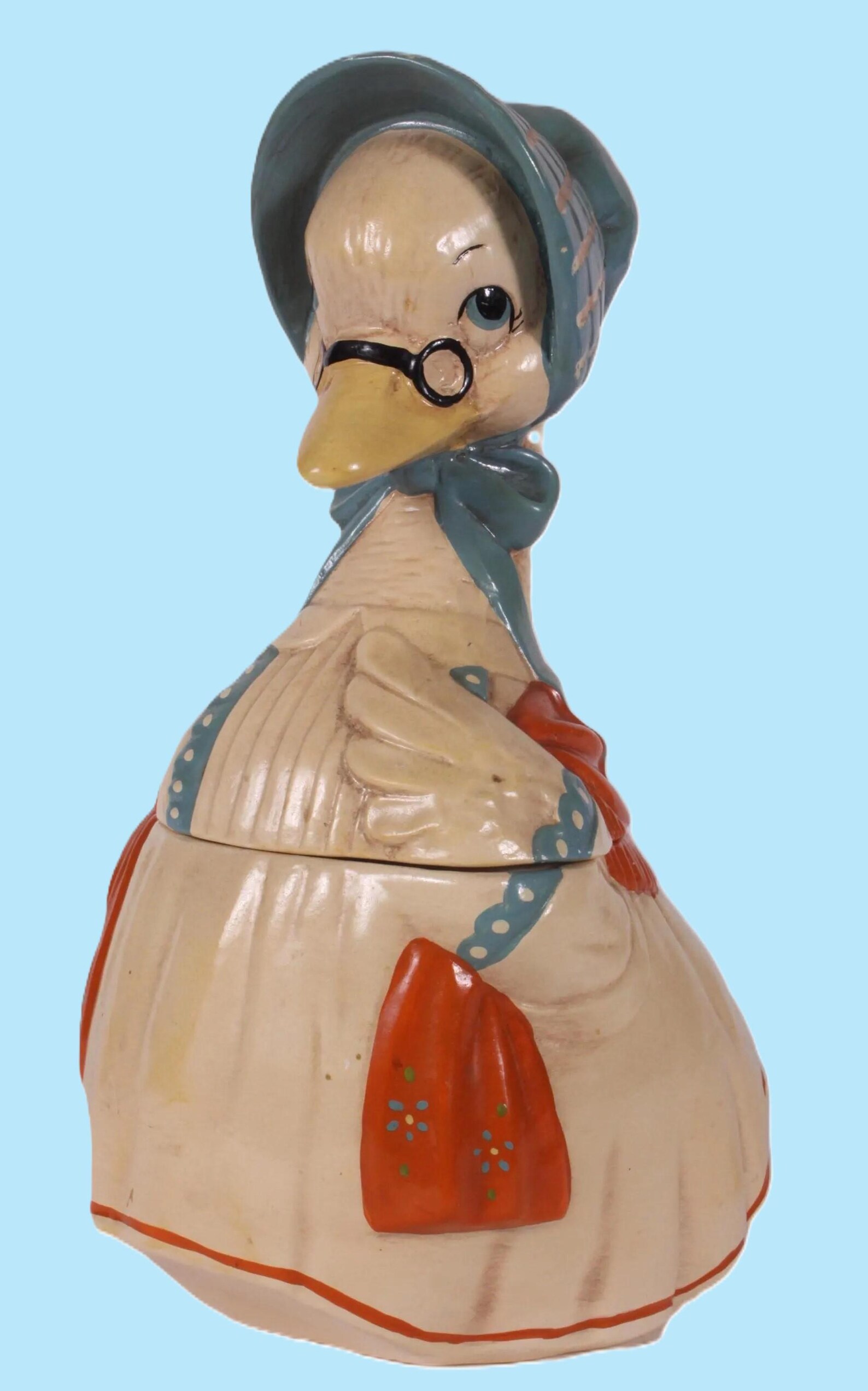 Vintage Twin Winton Mother Goose Cookie Jar. Hand-painted. Dressed in a ...