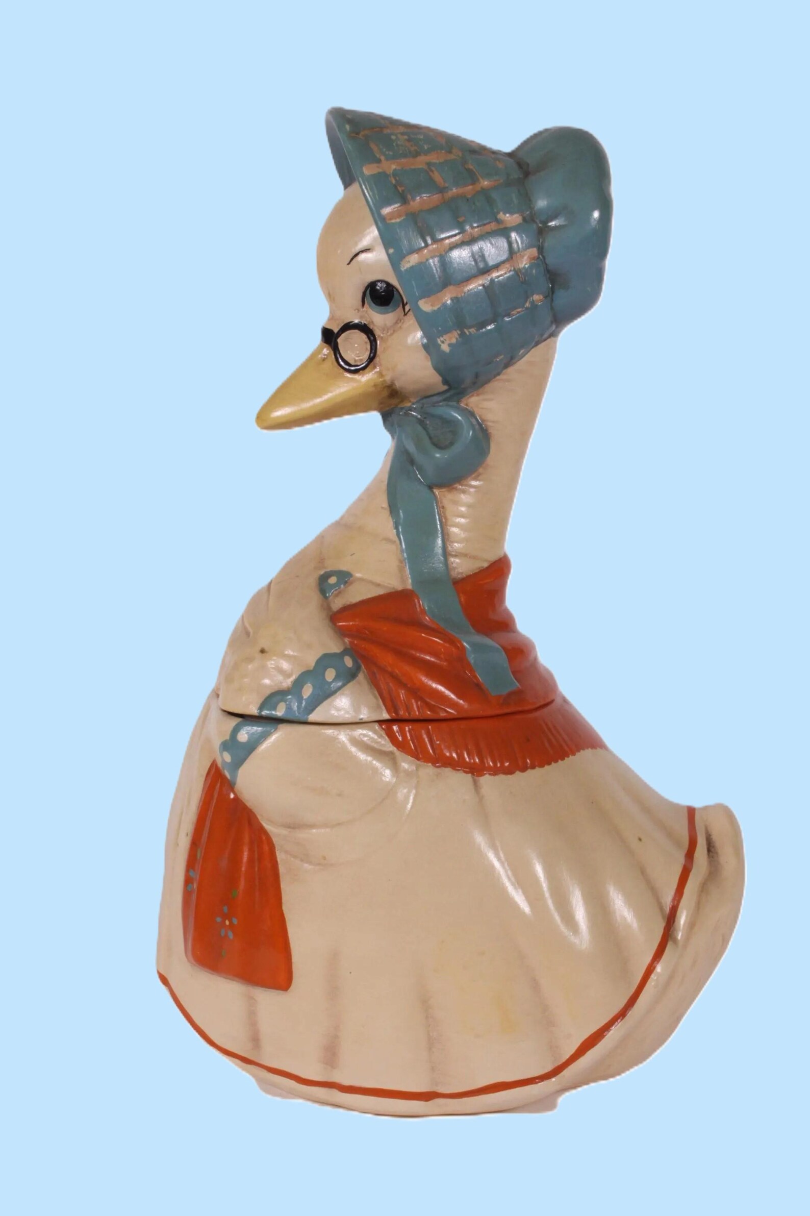 Vintage Twin Winton Mother Goose Cookie Jar. Hand-painted. Dressed in a ...