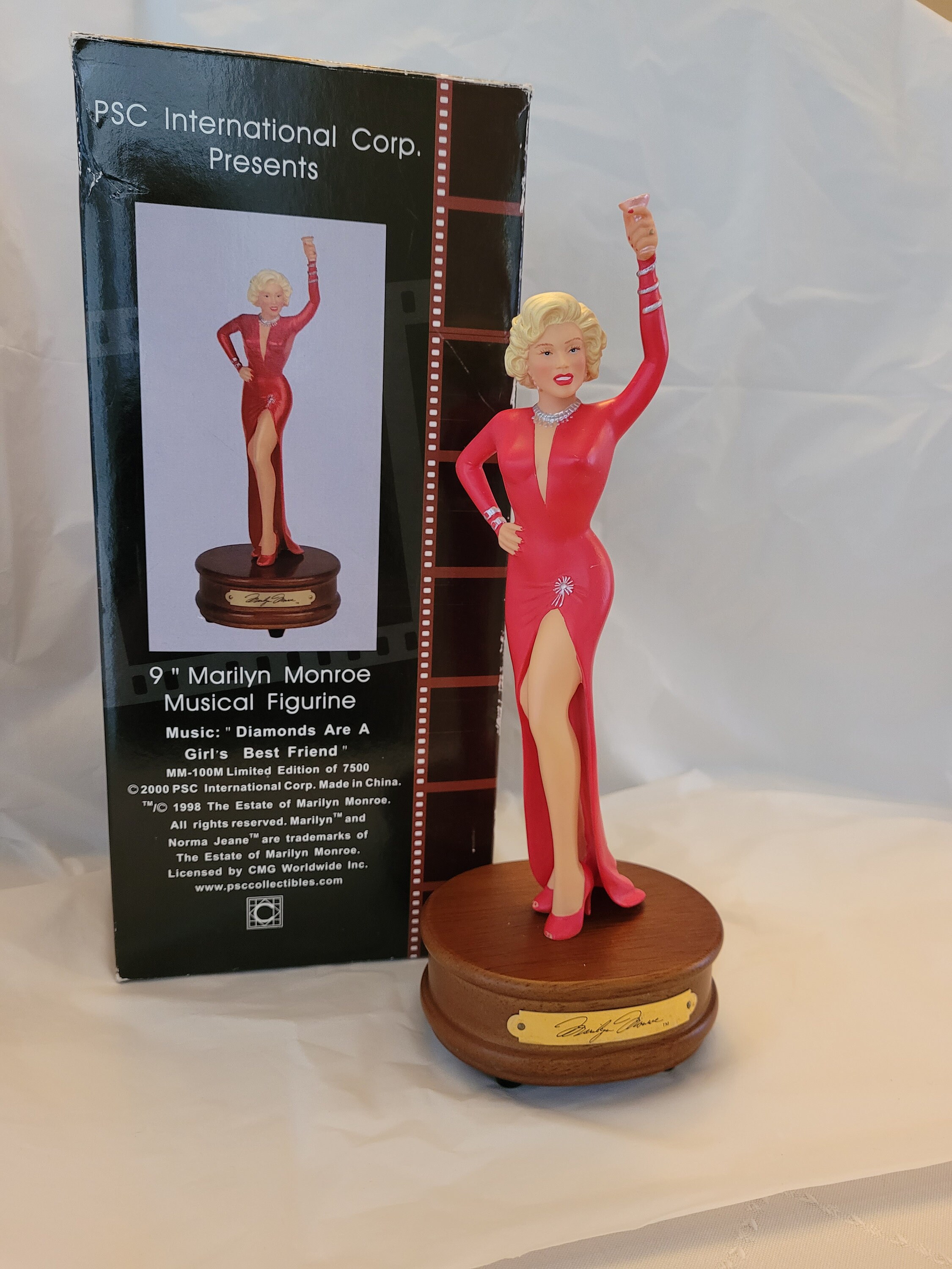 Marilyn Monroe Musical Figurine by PSC International Corp. Music Box ...