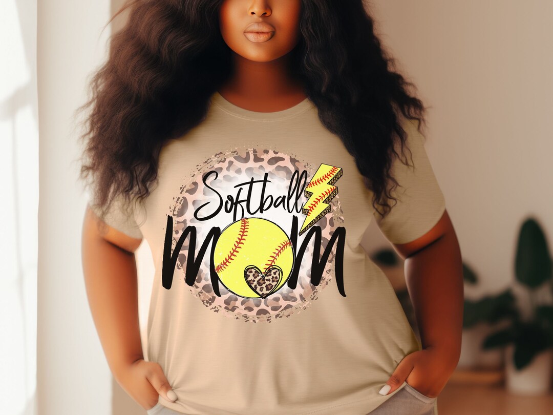 Classic Fit Women's Softball Mom T-shirt Cute Softball Mama T-shirt ...