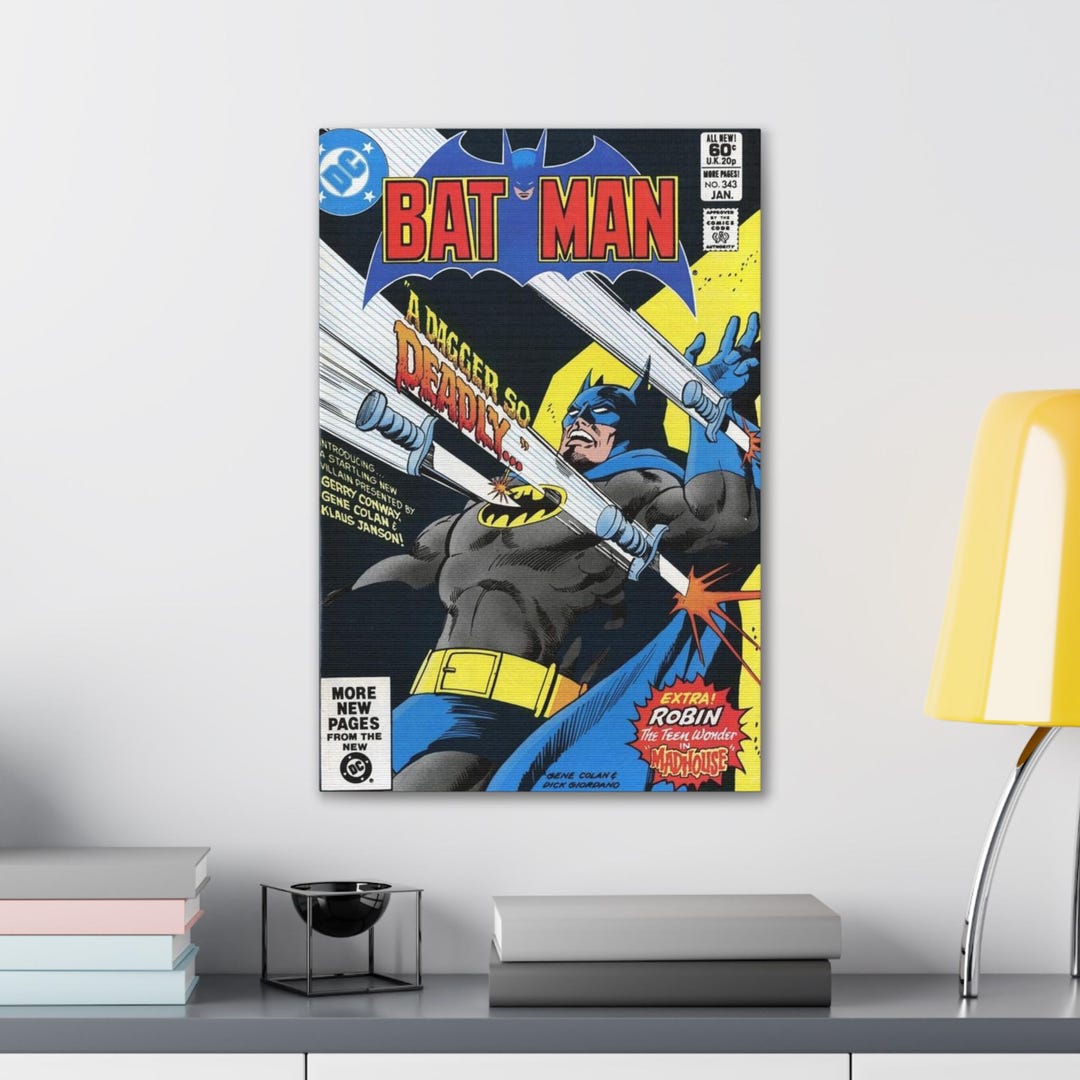 Batman 1980s Comic Book Panel, Wall Art Décor, Superhero Fan Gift ...