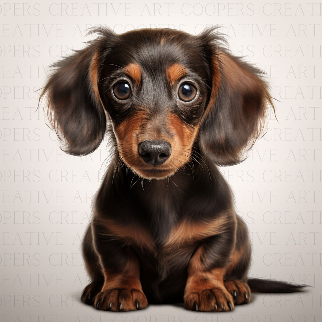 Dachshund Clipart, Cute Puppy PNG, Instant Digital Download, High ...