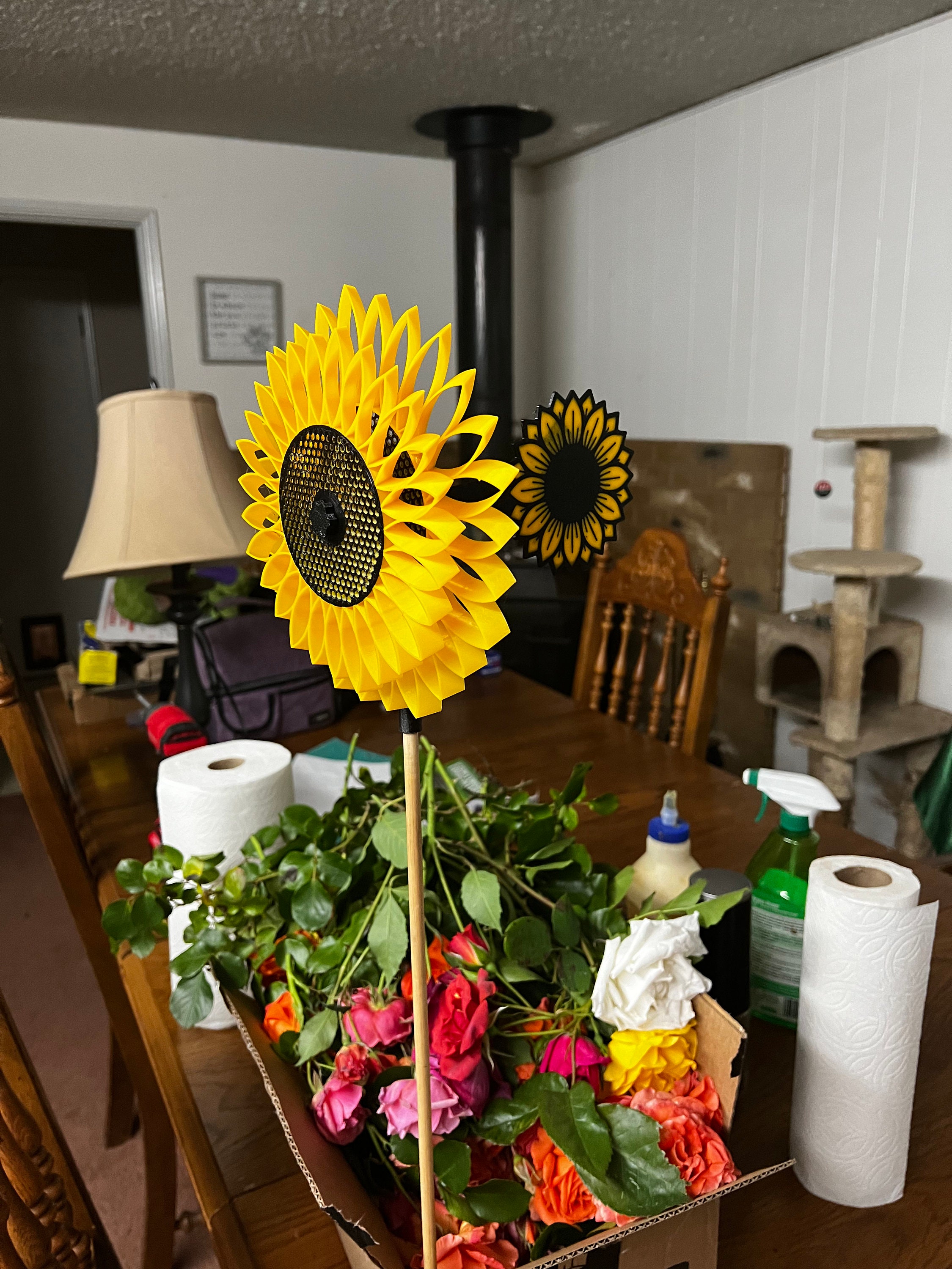 Sunflower Windmill Garden Decoration - Smooth Spinning, Durable, Easy ...