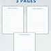 3 Styles 2024 Goals on a Page. Blue. Instant PDF Download. A4, A5 and ...