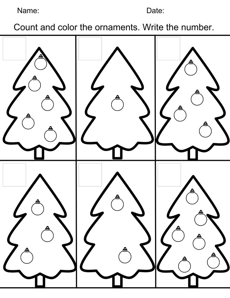Christmas Worksheets - Etsy