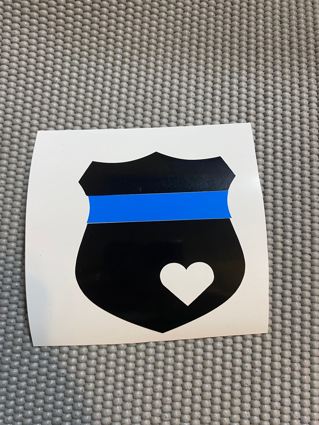 Thin Blue Line Badge With Heart - Etsy