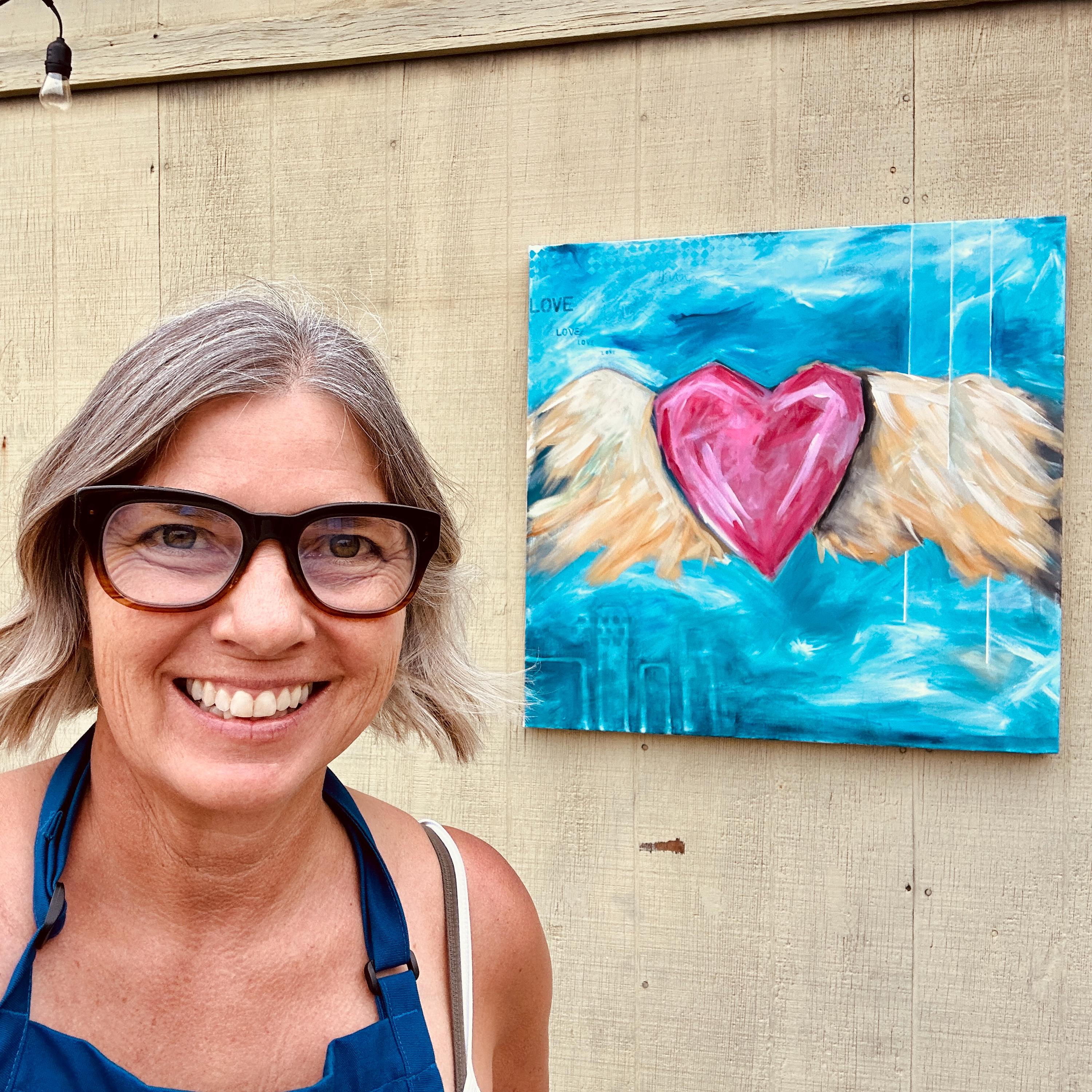Windy Heart Original Acrylic Painting 30"x30" - Etsy