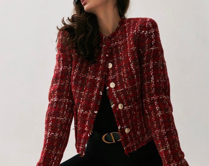 Tweed Jacket - Etsy