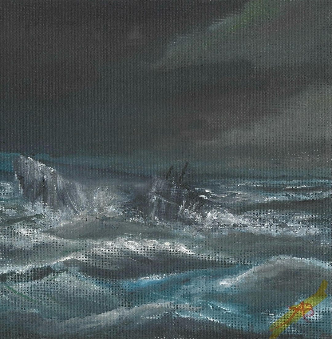 German U-boat Oil Painting Print - Etsy