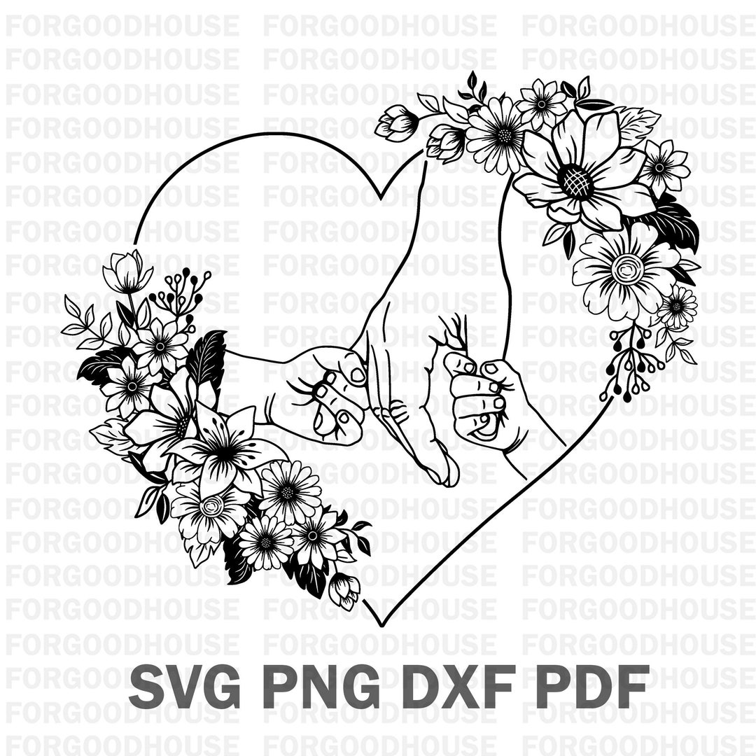 Mother and 2 child's hands svg, Holding hand svg, mom and baby svg ...
