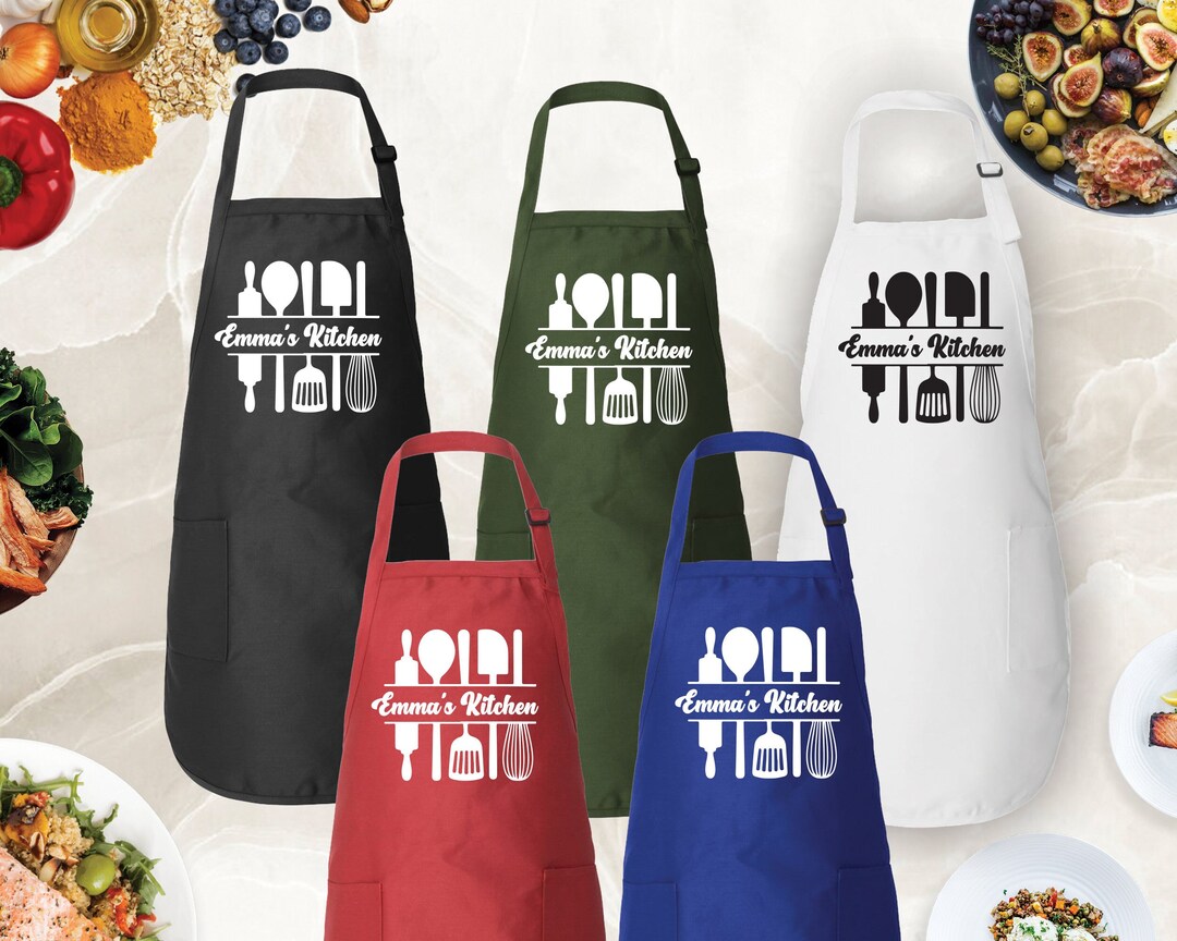 Custom Family Cooking Apron, Personalized Apron for Women With ...