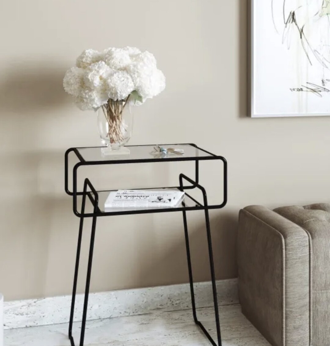 Modern Metal Nightstand , Nightstand Shelf, Bedside Table , Unique ...