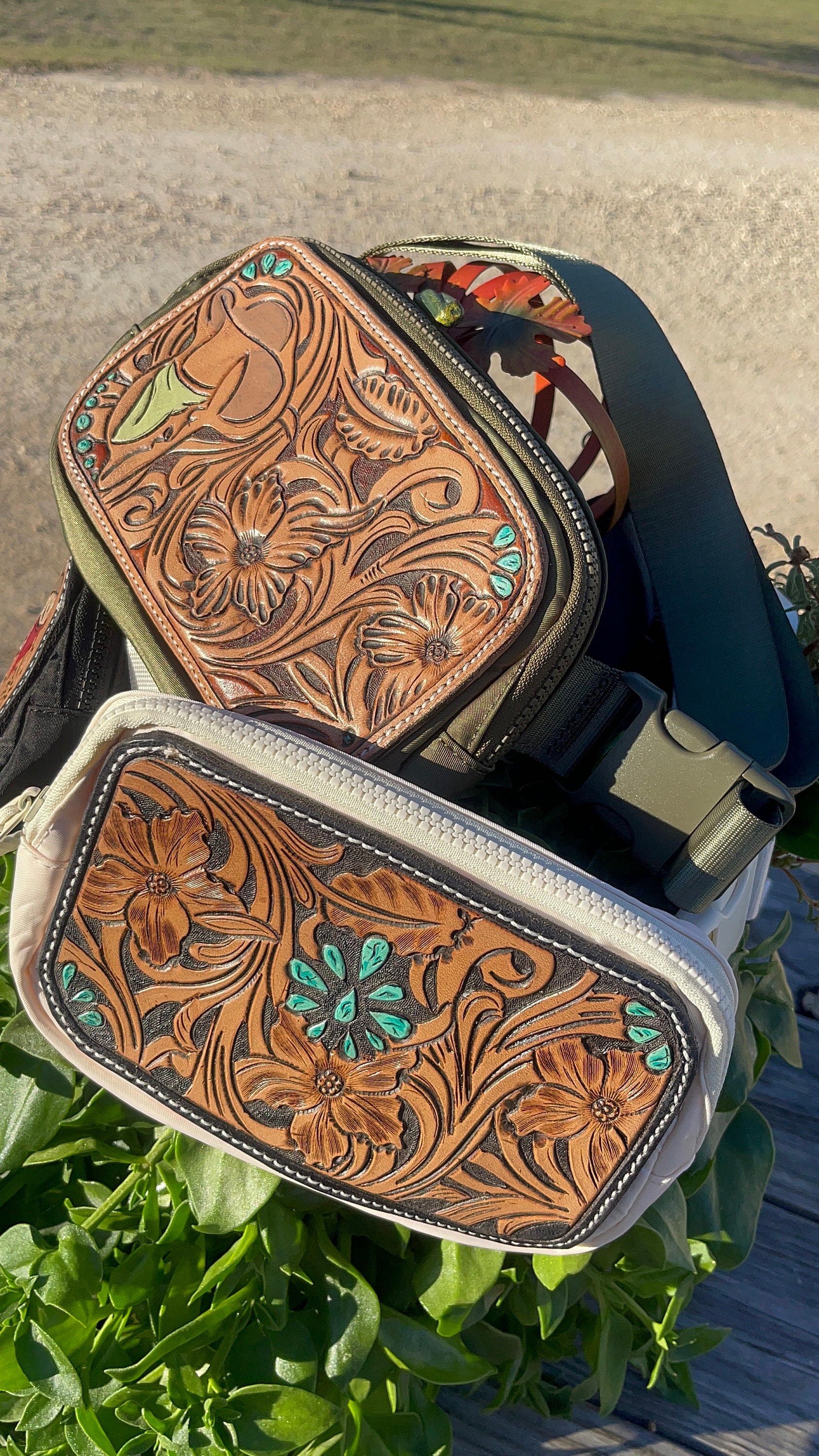 Custom Tooled Leather Sling Bag - Etsy
