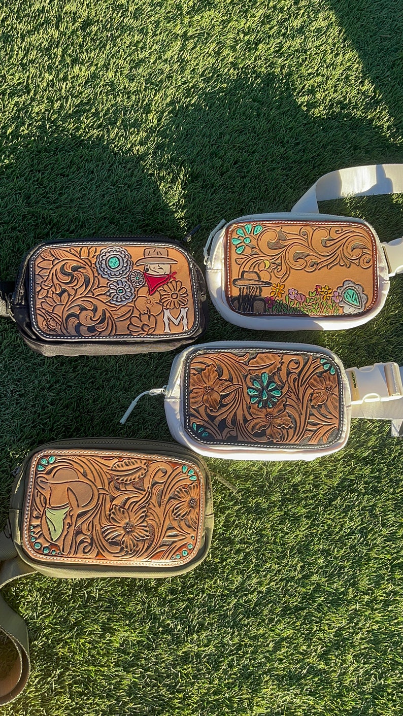 Custom Tooled Leather Sling Bag - Etsy