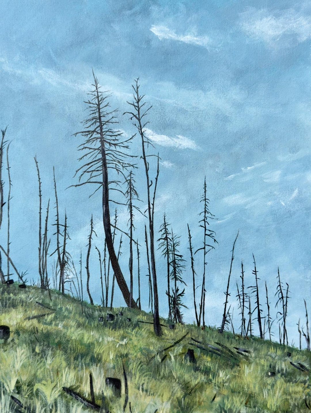 Fire Scar Painting Print - Etsy