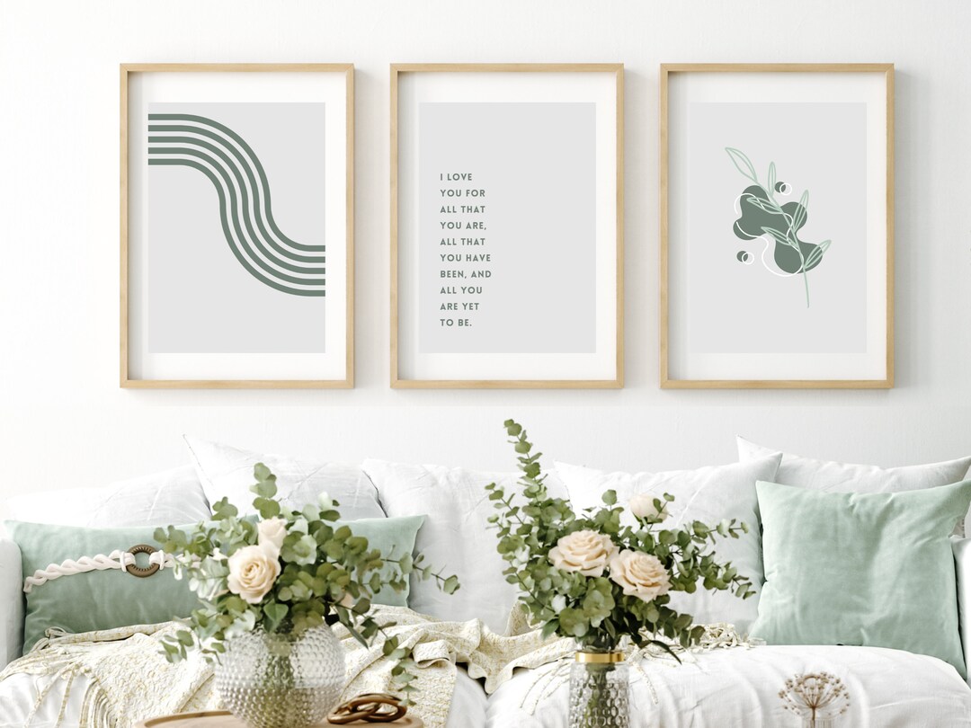 Set of 3 Digital Art Download | Printable Modern Art | Trendy Art - Etsy