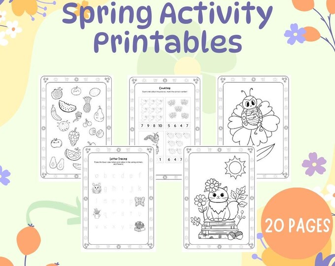 Spring- Draw the Other Half Activity - Etsy Canada