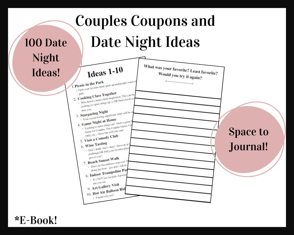 Date Night Coupons Printable Add Your Own Adjustable Dates Movie Night ...