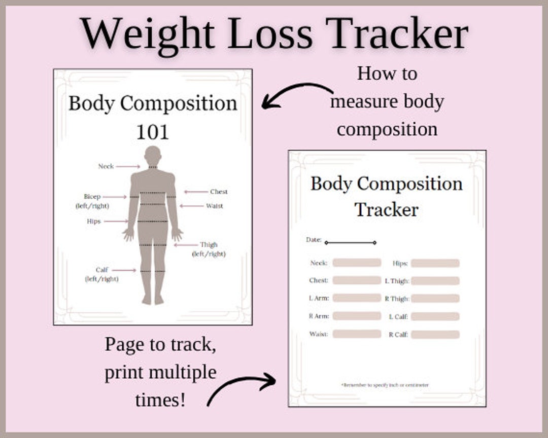 Worksheets Weight Loss Hydration and Body Composition Printable ...