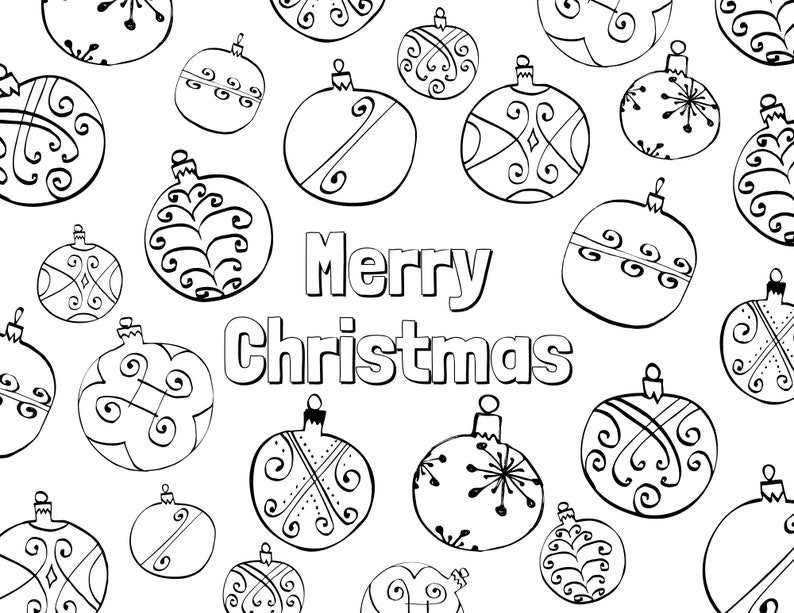 Christmas Coloring Pages Kids Christmas Fun Christmas - Etsy