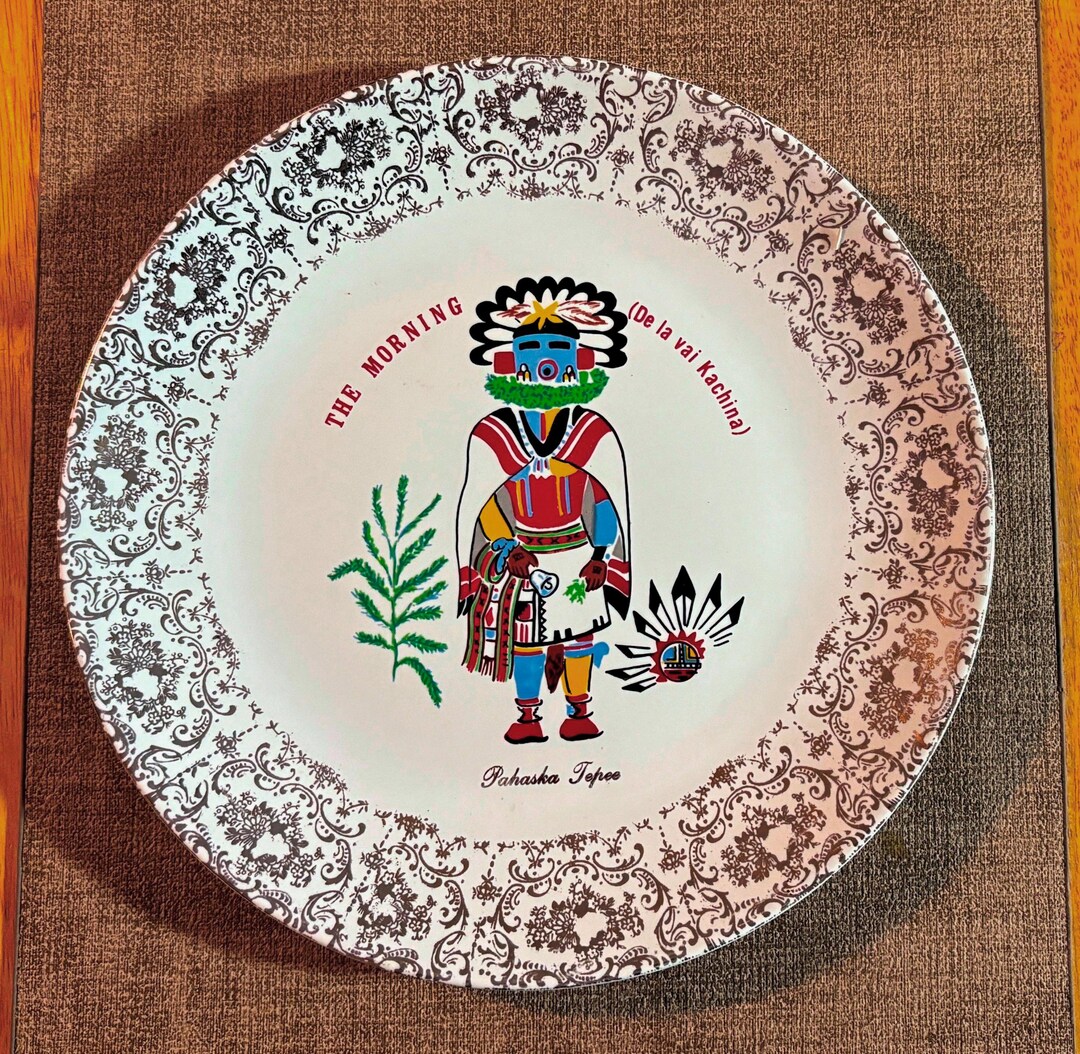 Souvenir Hopi Kachina Plate From Pahaska Tepee Resort 1974 - Etsy