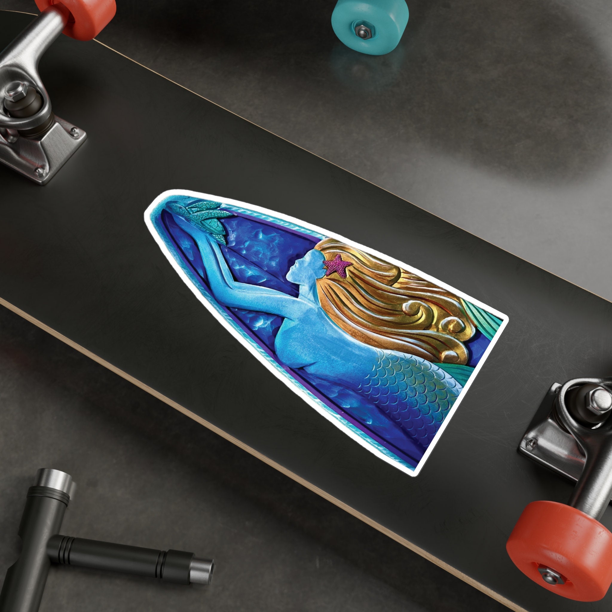 Jake Jones Gallery Carved Mermaid Vinyl Sticker Decals artwork From ...