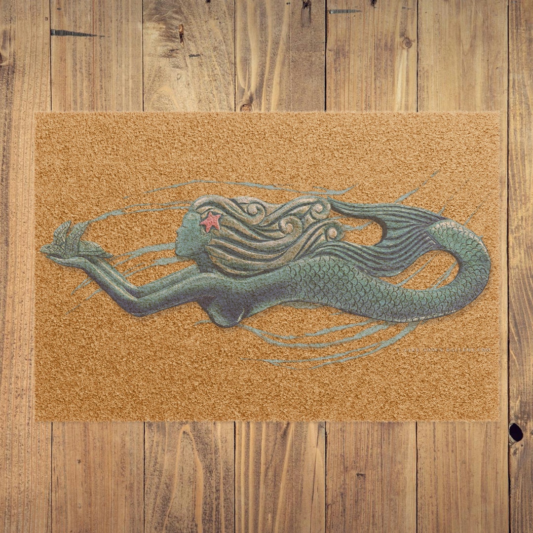 Jake Jones Gallery Mermaid Home Decor Doormat (artwork Comes From ...