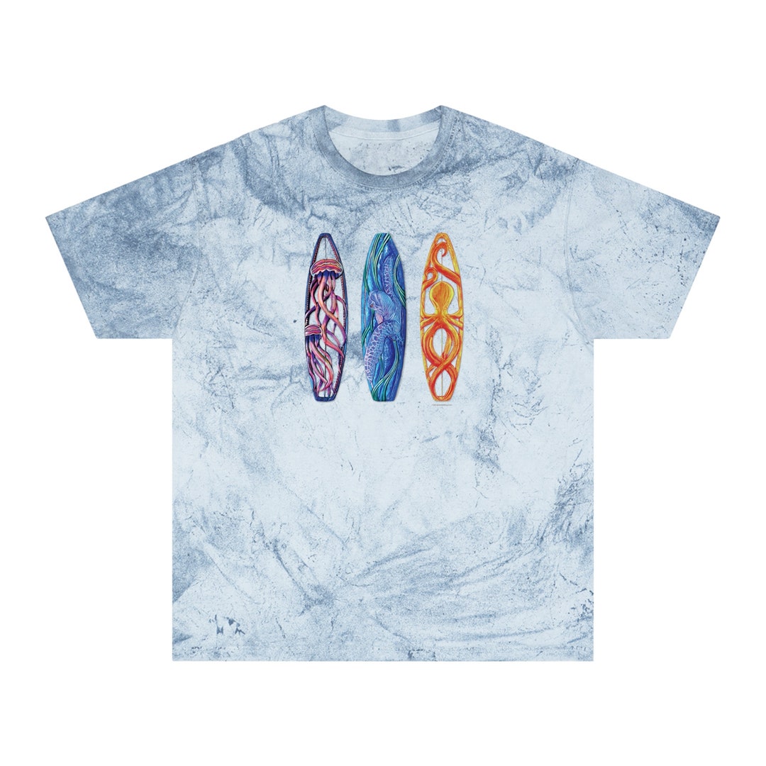 Jake Jones Gallery Carved Surfboards Trio Unisex Color Blast T-shirt ...