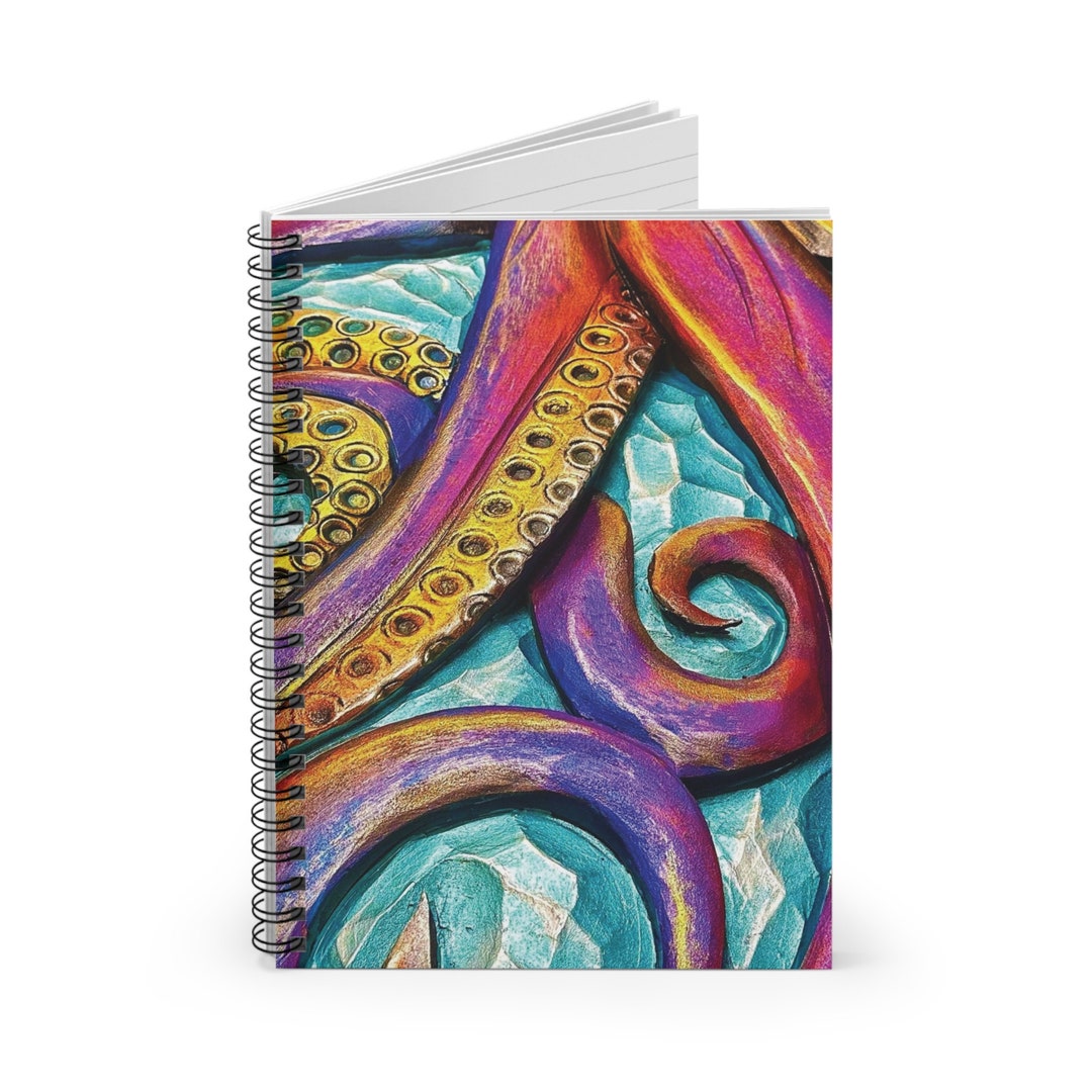Jake Jones Gallery Octopus Tentacles Spiral Notebook Ruled Line artwork ...