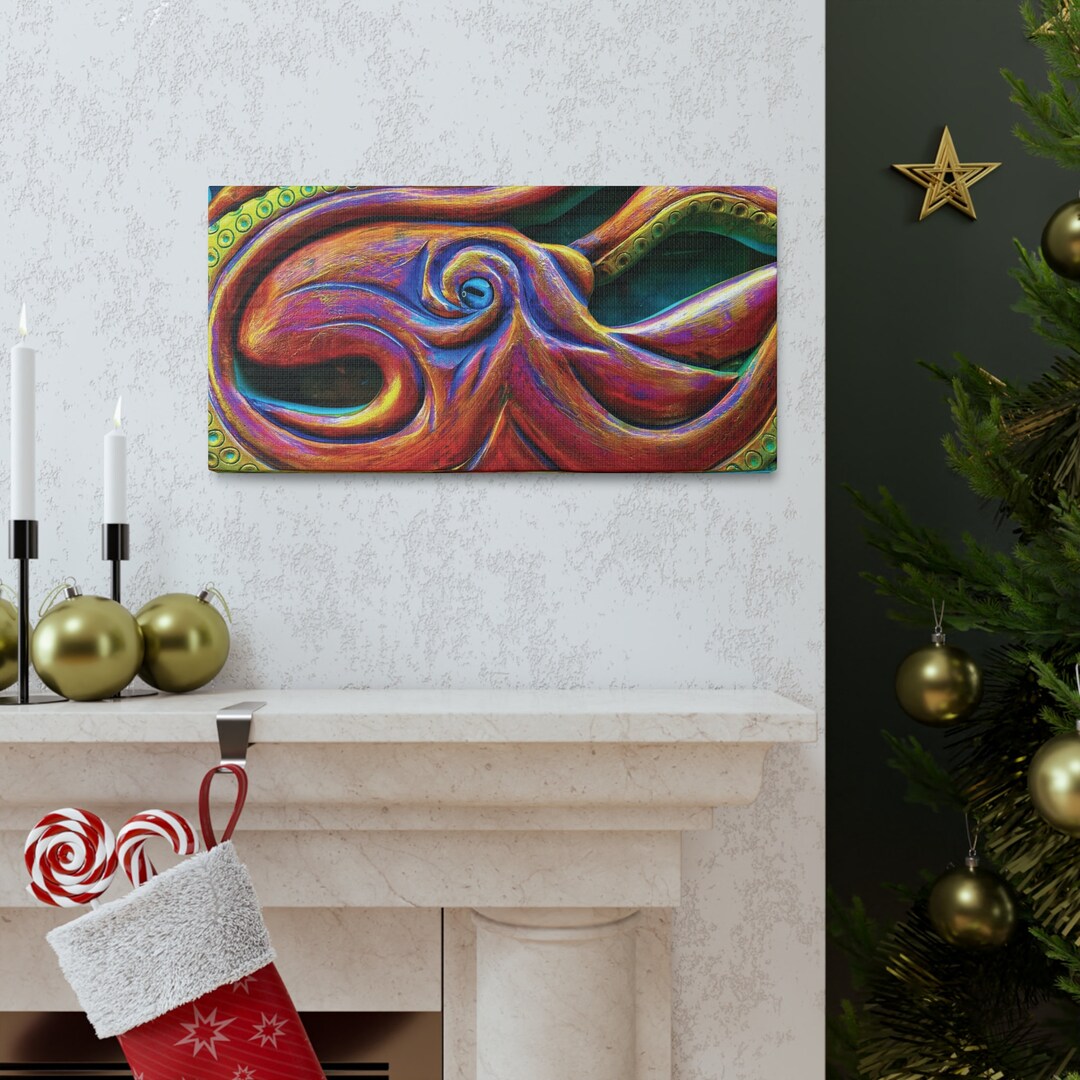 Jake Jones Gallery Colorful Octopus Canvas Wrap (artwork Comes From ...