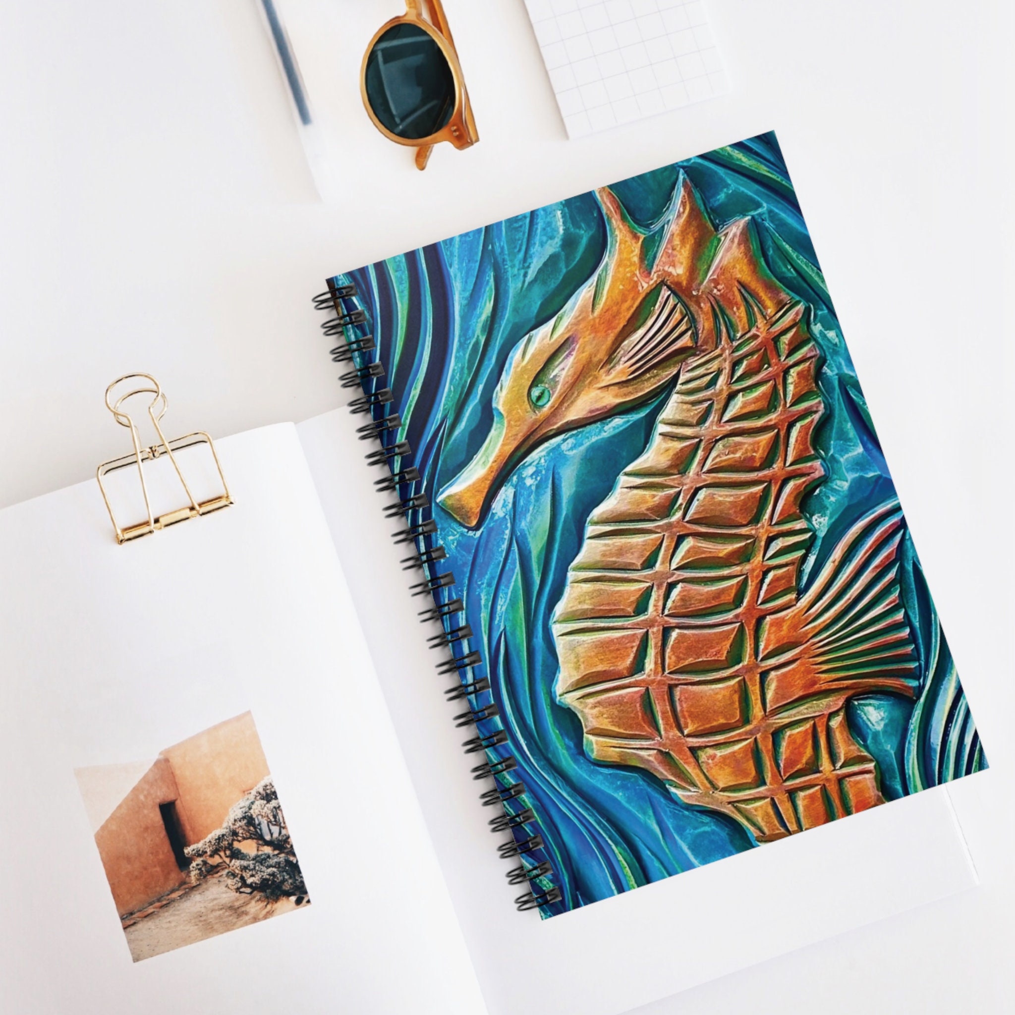 Jake Jones Gallery Seahorse Spiral Notebook artwork Comes From Actual ...