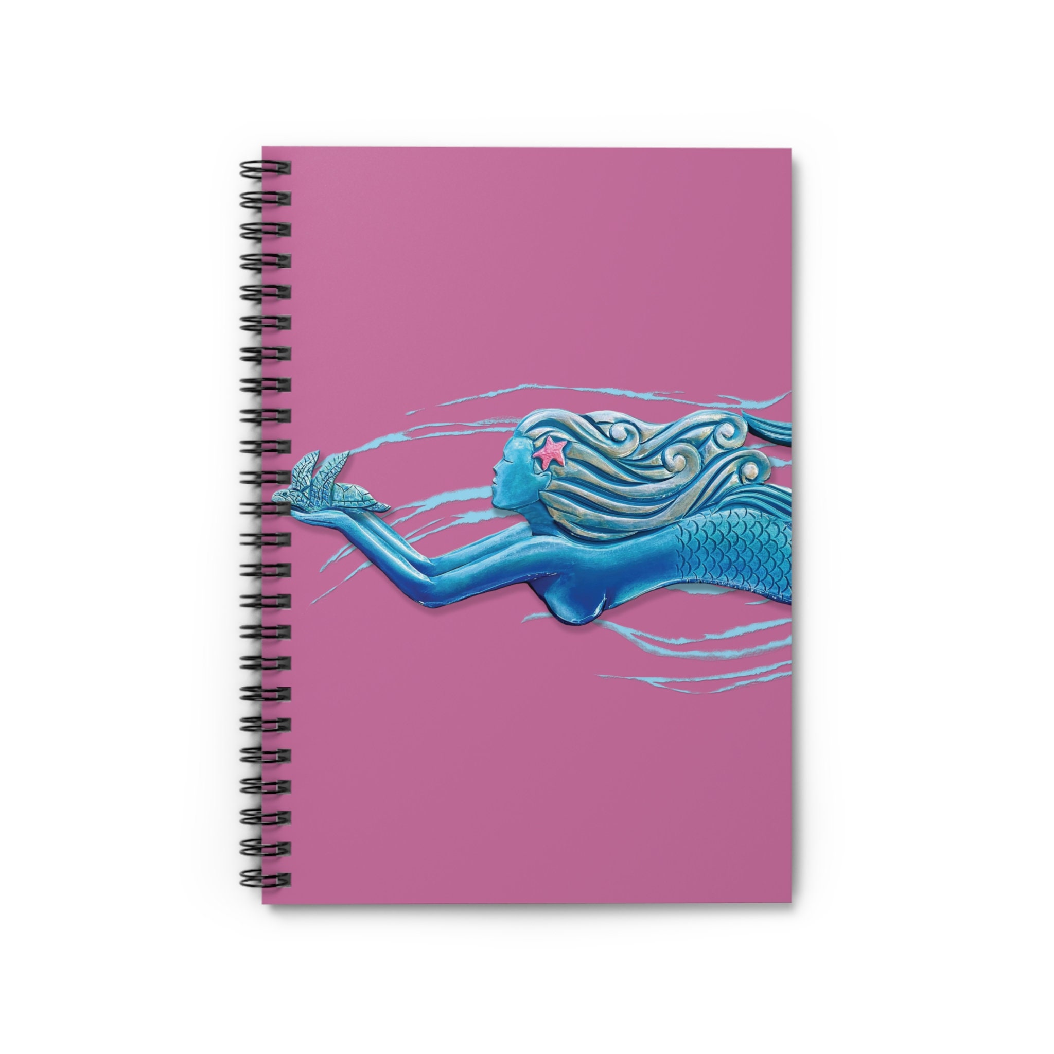 Jake Jones Gallery Mermaid Pink Spiral Notebook Ruled Line artwork ...