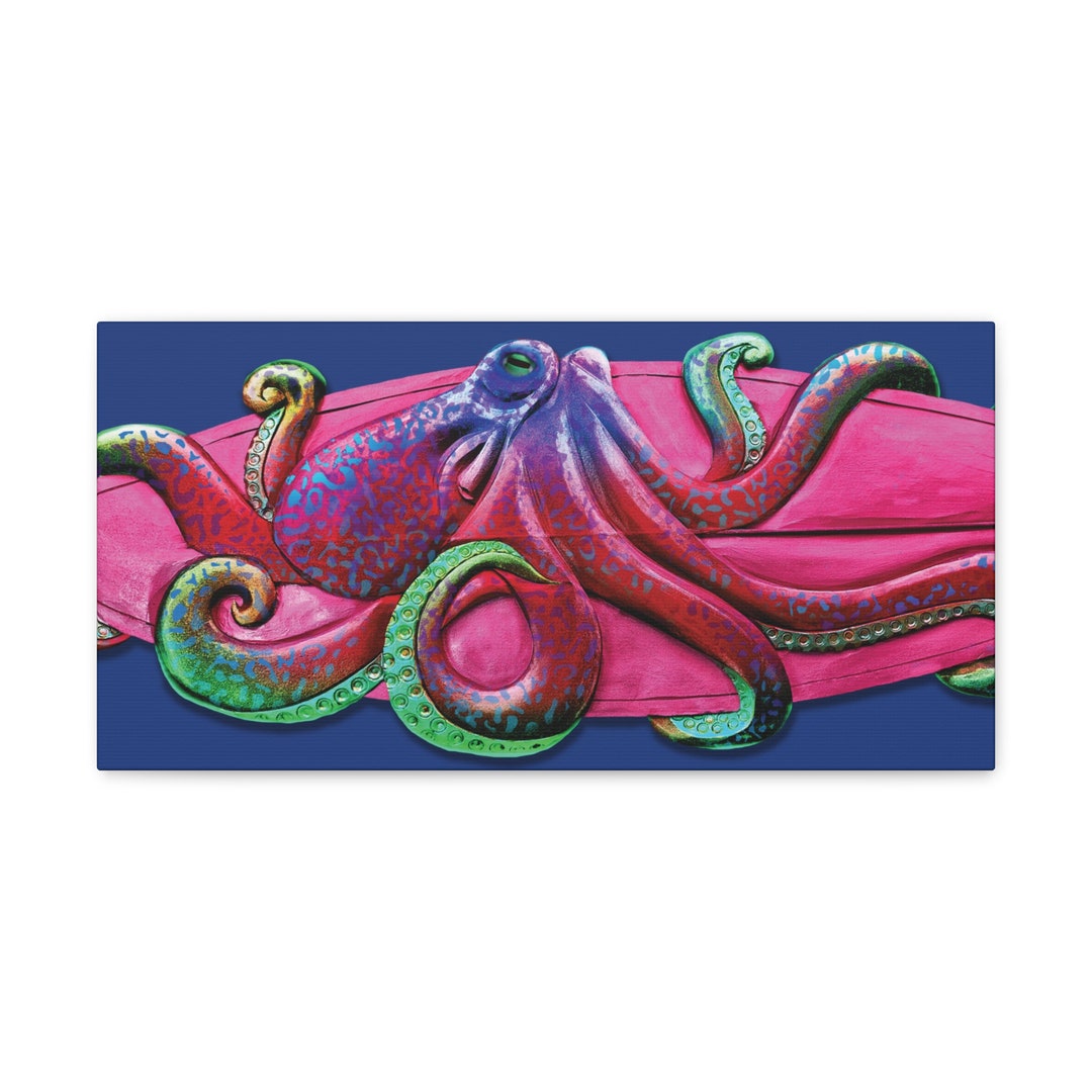 Jake Jones Gallery Octopus Wrapped Surfboard Canvas Wrapped Print ...