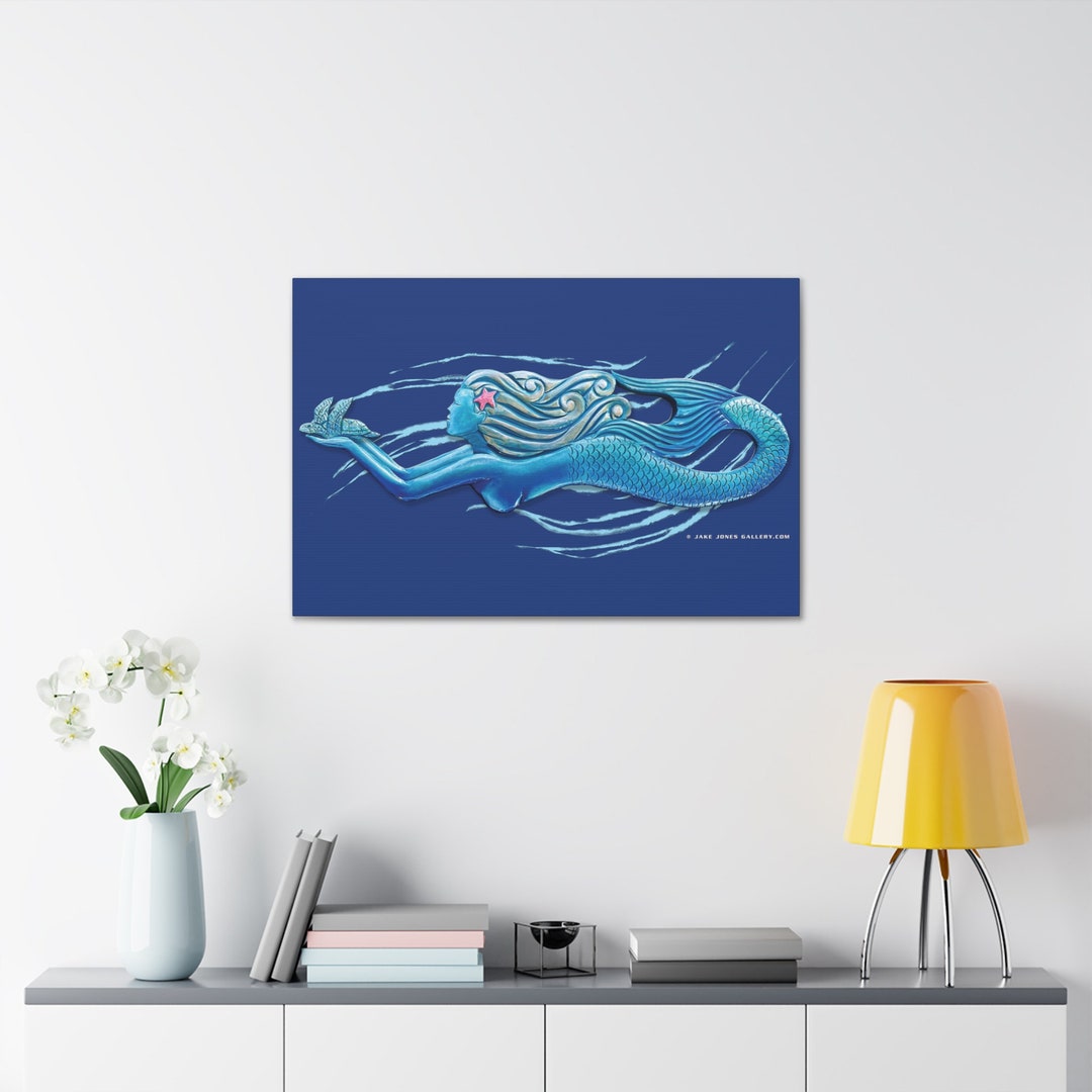 Jake Jones Gallery Mermaid Canvas Wrapped Print artwork Comes From ...