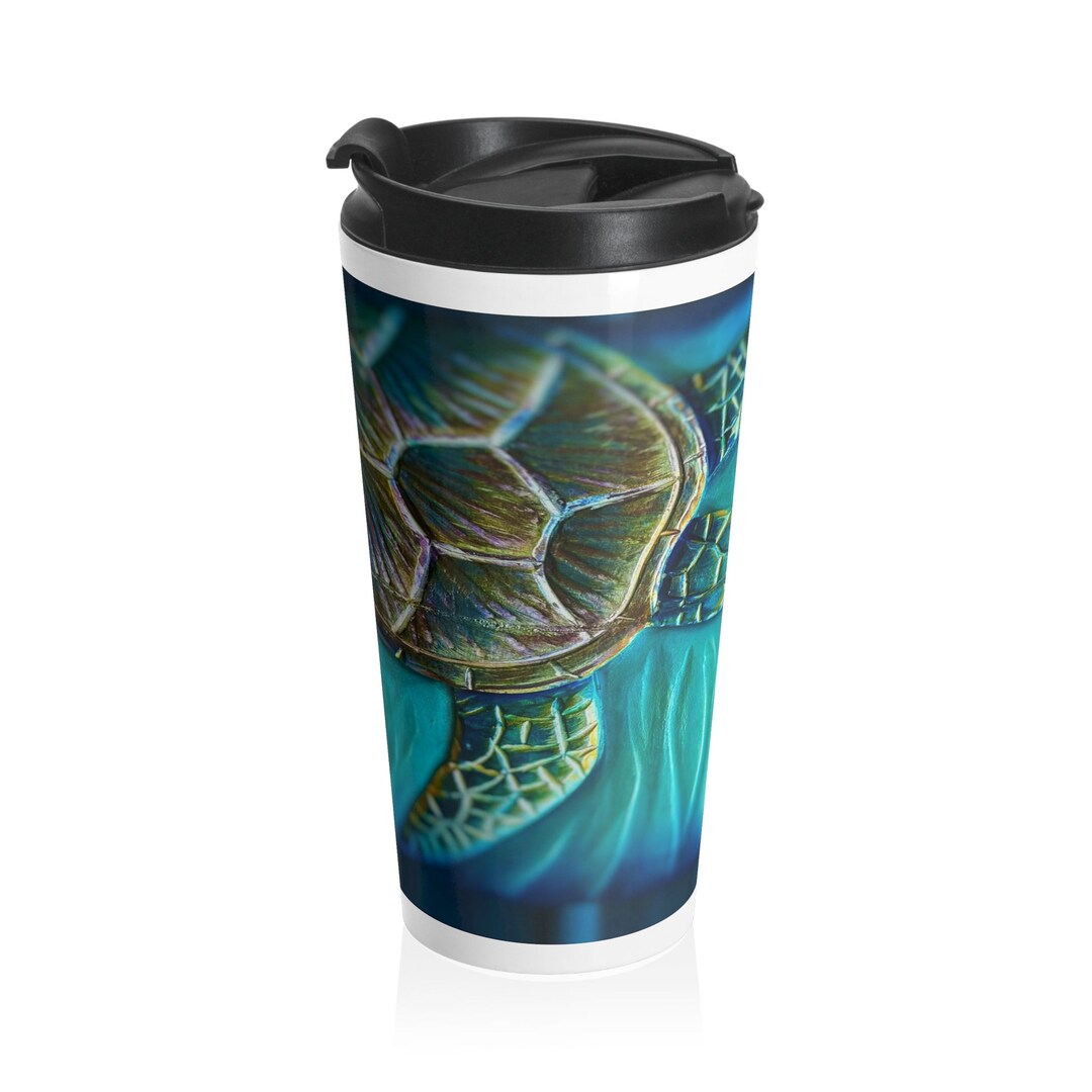 Jake Jones Gallery Artistic Sea Turtles Stainless Steel Travel - Etsy