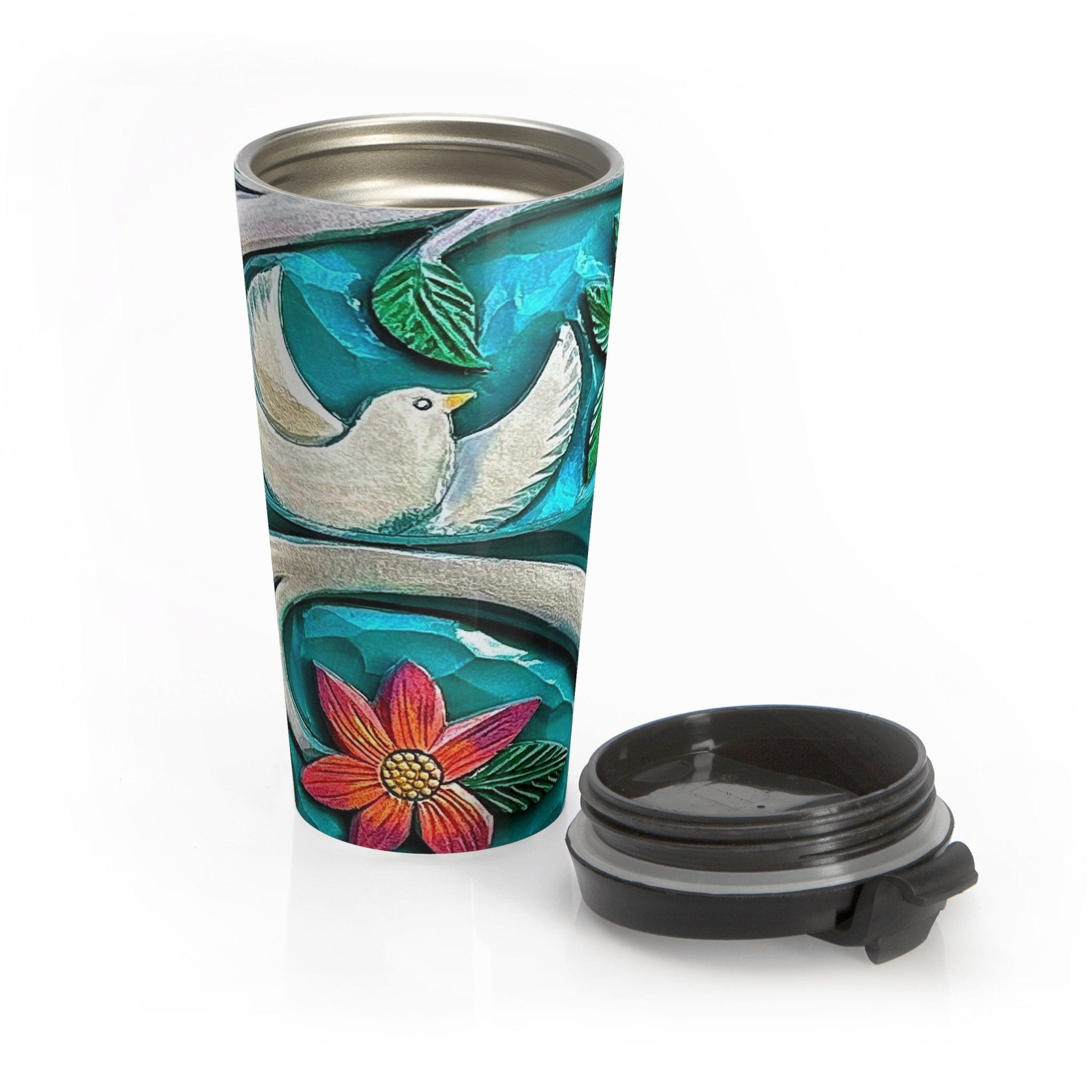 Jake Jones Gallery Tree of Life Stainless Steel Travel Mug, 15 Oz ...