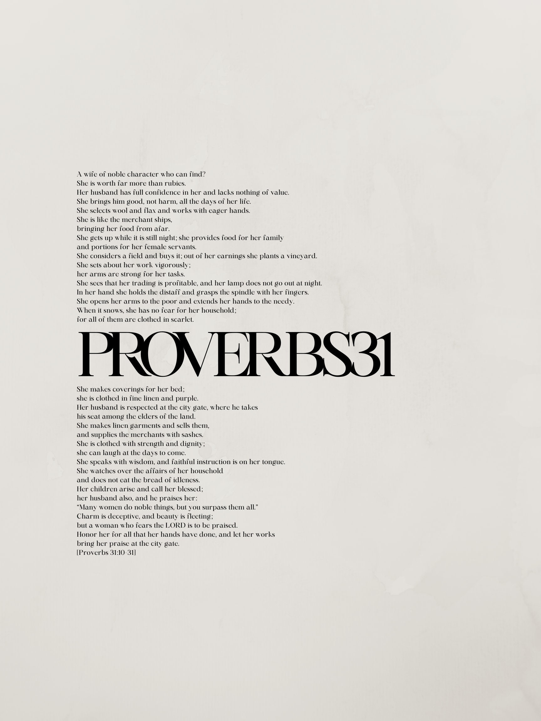 Proverbs 31, DIGITAL PRINT, Modern Bible, Scripture Wall Art - Etsy