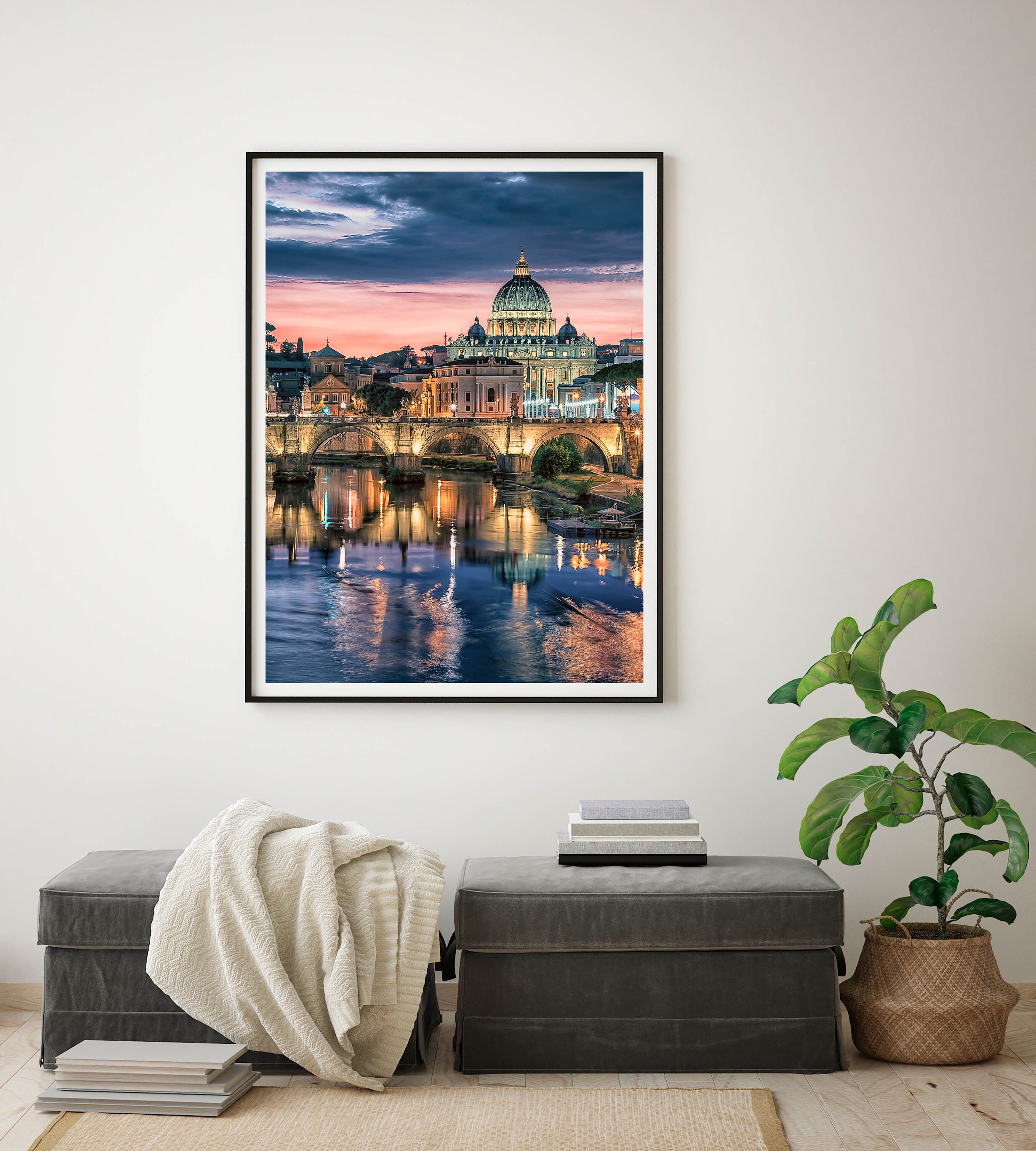 Rome Print St Peter's Basilica Rome Wall Art Rome - Etsy