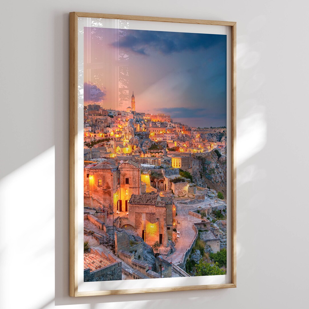 Italy Print, Matera Italy, Italian Architecture, Old Town, Matera Print ...